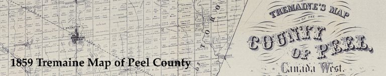 George Tremaine’s 1859 Map of Peel County – Albion Bolton Historical ...
